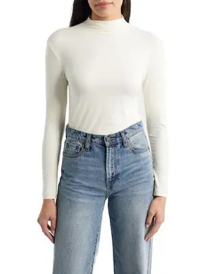 NIKKI LUND Melody Funnel Neck Top - Ivory