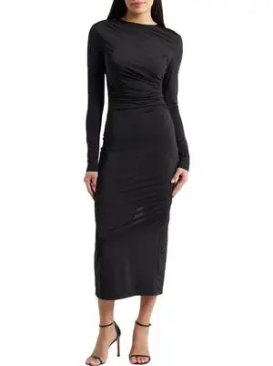 NIKKI LUND Hilda Long Sleeve Cocktail Dress