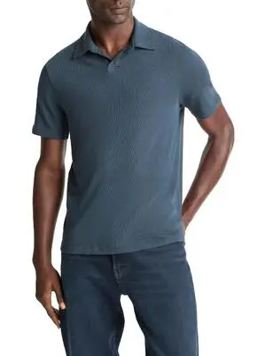 Vince Loose Johnny Collar Polo - Clear Lake