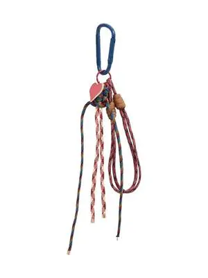 Chelsea28 Paracord Bag Charm - Burgundy Multi- Gold