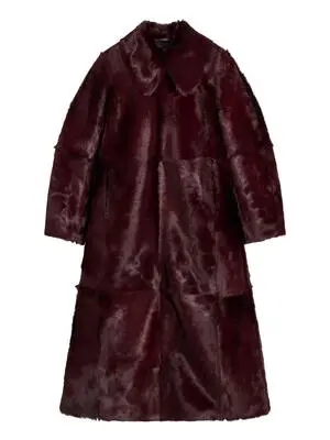 BY MALENE BIRGER Rafaia Shearling Calf Coat - Cabernet