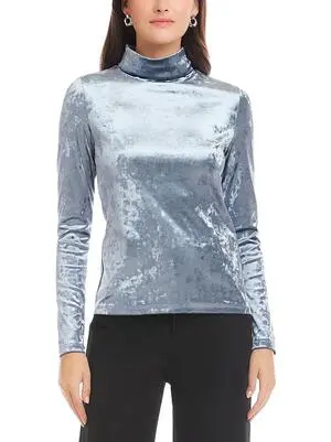 Fifteen Twenty Gwen Mock Neck Long Sleeve Top - Ice