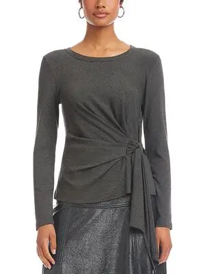 Fifteen Twenty Addy Side Knot Top - Charcoal