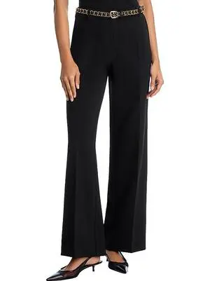 Aqua Wide Leg Trousers - Black