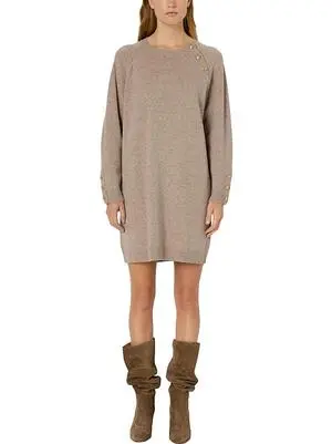 Gerard Darel Loma Wool Sweater Dress - Sand