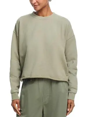 LESET Jamie Patch Crewneck Sweatshirt Sage