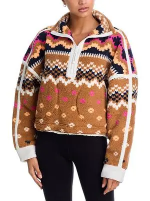 Free People Printed Mountain High Fleece - Isle Knit