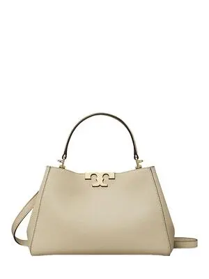 Tory Burch Eleanor Soft Medium Satchel - Light Stone