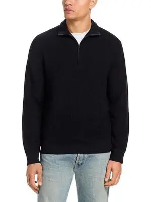 Rag & Bone Joel Merino Half Zipper Sweater - Black