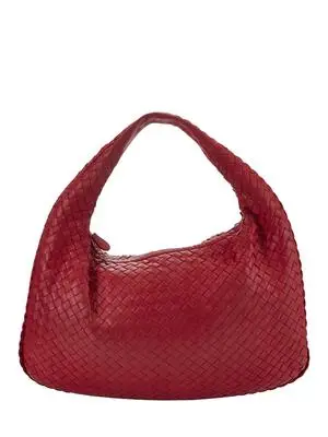 Bottega Veneta Bottega Veneta Intrecciato Hobo Bag Red