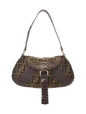 Fendi Zucca Spy Baguette - Brown