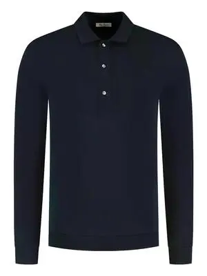 STEFAN BRANDT Long Sleeve Lim 3b Lafr Polo Shirt - Blue