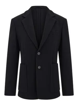 FERRAGAMO Single Breasted Jersey Blazer - Black
