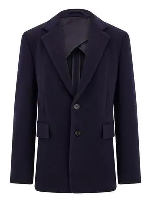 FERRAGAMO Single Breasted Jersey Blazer - Blue