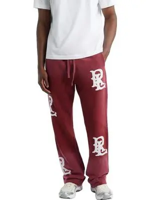 ROLLING LOUD Logo Appliqué Sweatpants - Washed Maroon