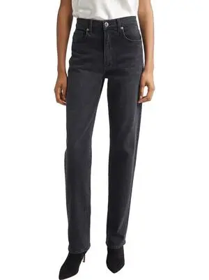 Veronica Beard Harley High-waist Arc Leg Jeans - Washed Onyx