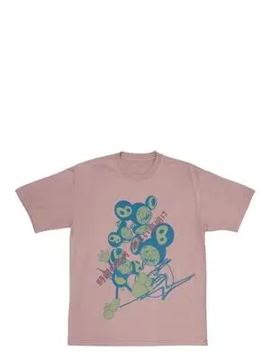 TRAVIS SCOTT Cactus Jack X Fragment X Takashi Murakami The Dawn Tee Shirt - Pink