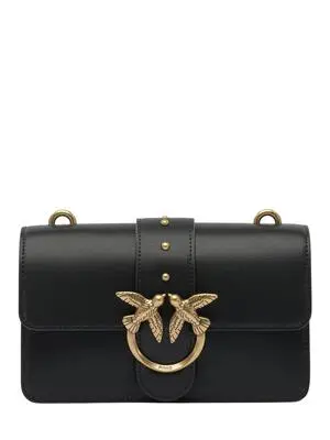 Pinko Leather Crossbody Bag - Black