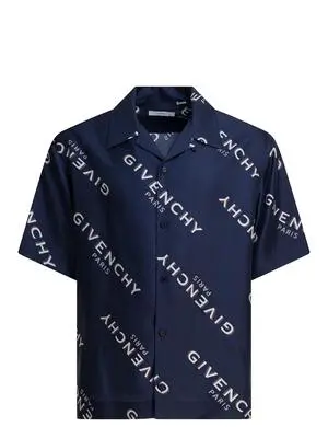 Givenchy Silk Bowling Shirt - Blue