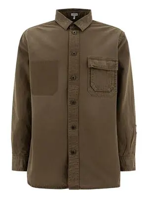 Loewe Cotton Overshirt Jacket - Green