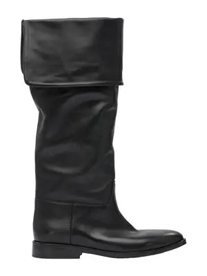STRATEGIA Leather Boots - Black