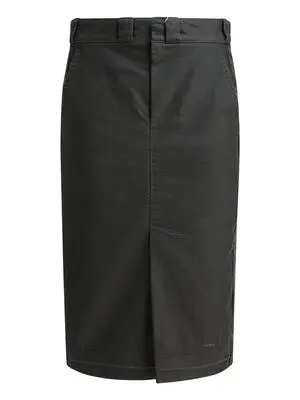 MAISON MARGIELA Cotton Midi Skirt - Grey