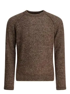 RAKKI Wool-blend Crew Neck Sweater - Brown