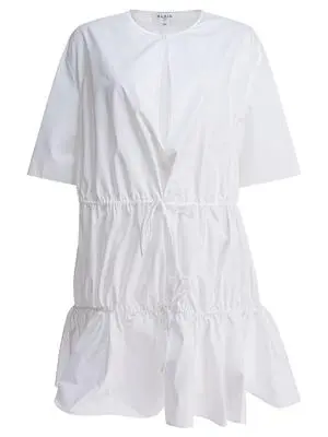 ALAÏA Cotton Poplin Mid-Calf Dress