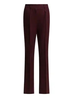 Max Mara Wool Gabardine Pants - Red