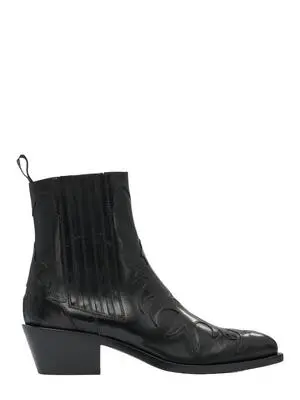 Sartore Leather Ankle Boots - Black