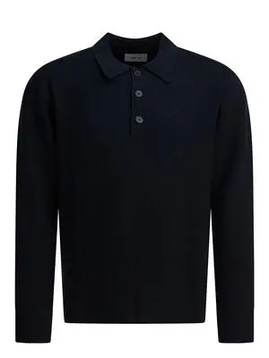 NN.07 Harald Wool Blend Polo Sweater - Blue