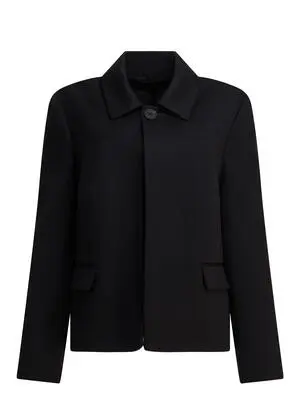 Balenciaga Wool Trapeze Jacket - Black