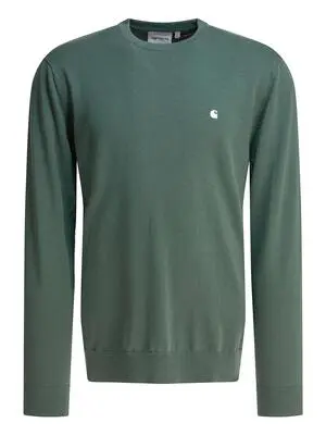 Carhartt Work In Progress Crew Neck Sweater With Logo - Green