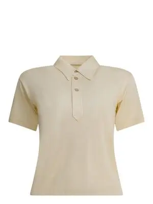 MAISON MARGIELA Viscose Polo Shirt - Beige