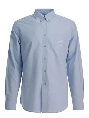 Givenchy Cotton Shirt With Logo - Light Blue