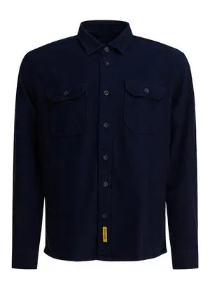 B.D.BAGGIES Union Velvet Overshirt Jacket - Blue