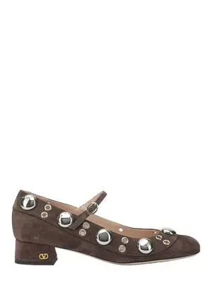 Valentino Garavani Signature Vlogo Mary Jane Ballerinas - Brown