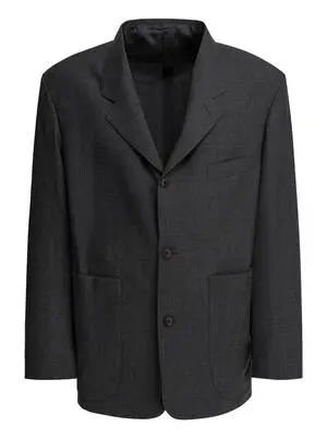 BEAMS Wool Mélange Blazer - Grey