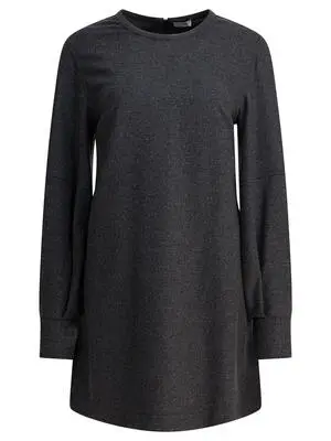 Brunello Cucinelli Wool And Cashmere Flannel Dress - Grey