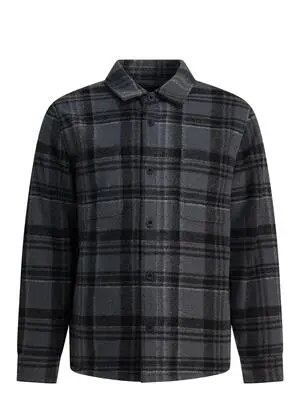 VINCE Check Overshirt Jacket