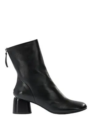 HALMANERA Leather Ankle Boots - Black