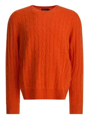 Polo Ralph Lauren Cashmere Cable-Knit Sweater Orange