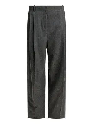 Khaite August Wool Pants - Grey