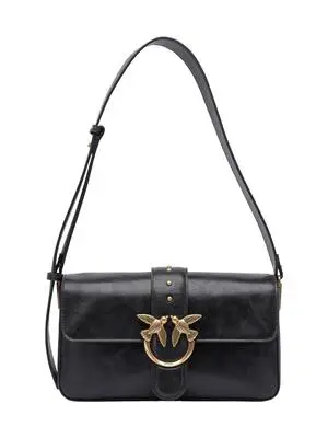 Pinko Leather Crossbody Bag - Black