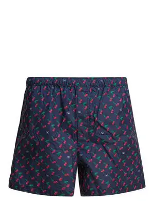 Valentino Garavani Printed Swim Shorts - Blue