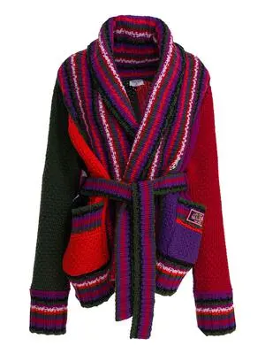 Emilio Pucci Orchidee Print Wool Cardigan - Multicolor