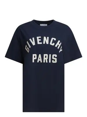 Givenchy T-shirt With Paris Logo - Blue