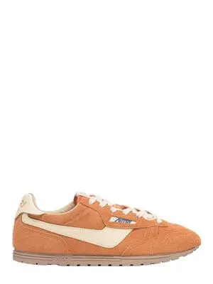 AUTRY Windspin Suede And Leather Sneakers - Orange