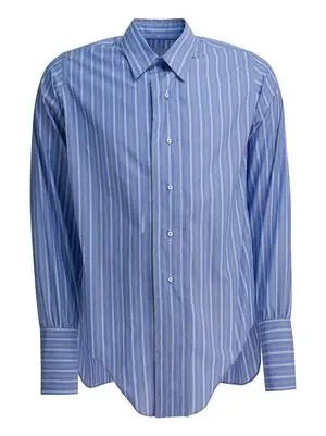 MAISON MARGIELA Cotton Striped Shirt - Light Blue
