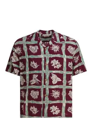 SUN SURF 'island Plants' Shirt